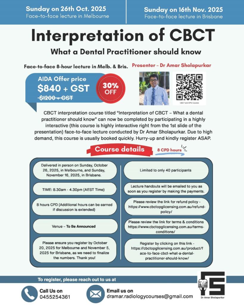 Interpretation of CBCT – Australian Indian Dental Association